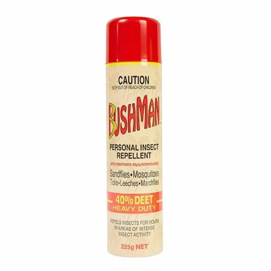 Bushman 225g Heavy Duty 40% DEET - Aerosol – Tackle World Rainbow Beach